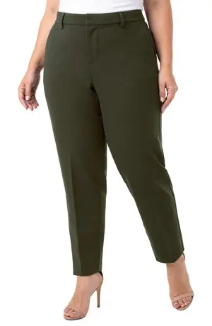 LIVERPOOL Liverpool Los Angeles Kelsey Ponte Knit Trousers Olive Branch