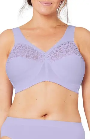 GLAMORISE Magiclift® Cotton Support Bra - Purple