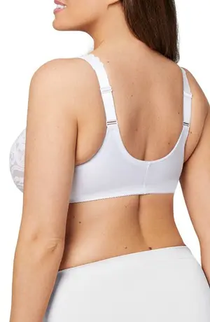 GLAMORISE Wonderwire® Front Close Stretch Lace Underwire Bra - White