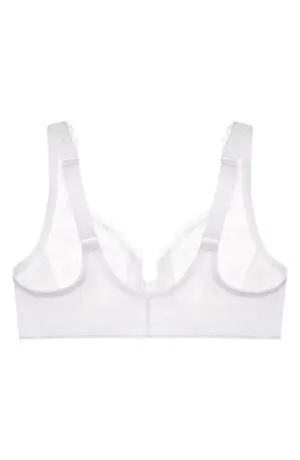 GLAMORISE Wonderwire® Front Close Stretch Lace Underwire Bra - White