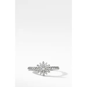 David Yurman Petite Starburst Diamond Ring - Diamond/ Silver