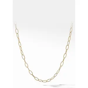 David Yurman Stax Elongated Oval Link 18k Necklace