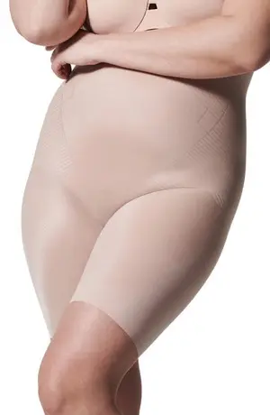 Spanx Spanxshape™ Invisible High Waist Mid Thigh Shorts - Champagne Beige