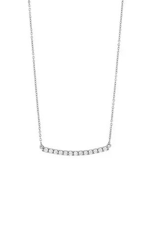 Bony Levy 18k Pavé Diamond Bar Necklace - White Gold