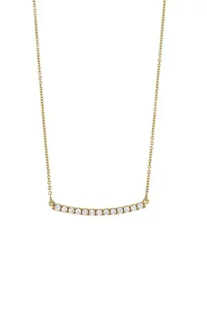 Bony Levy 18k Pavé Diamond Bar Necklace - Yellow Gold