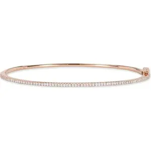 Bony Levy Skinny Stackable Diamond Bangle 18k Rose Gold