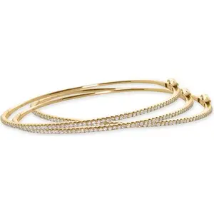 Bony Levy Skinny Stackable Diamond Bangle Yellow Gold