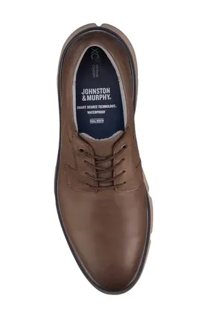 Johnston & Murphy Xc4® Tanner Plain Toe Derby - Dark Brown