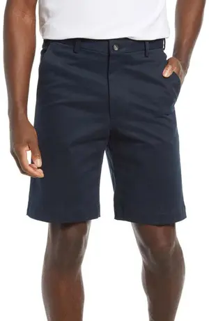 VINTAGE 1946 Classic Flat Front Chino Shorts - Navy