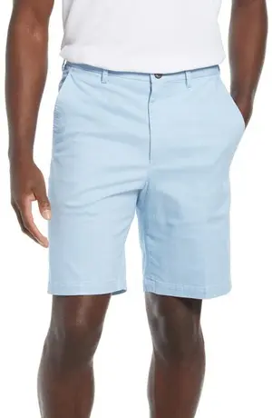 VINTAGE 1946 Classic Flat Front Chino Shorts - Sky