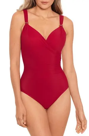 Miraclesuit Miraclesuit® Razzle Dazzle Siren One-Piece Swimsuit Grenadine Red