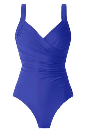 MIRACLESUIT® Solid Sanibel Underwire One-piece Swimsuit - Delphine Blue