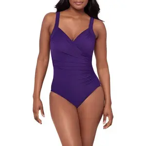 MIRACLESUIT® Miraclesuit® Solid Sanibel Underwire One-Piece Swimsuit Mulberry