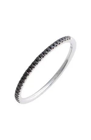 Bony Levy Diamond Stacked Band Ring Black Diamond/white Gold