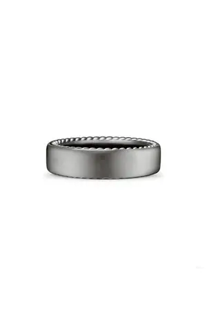 David Yurman Streamline Band Ring - Titanium/ Silver