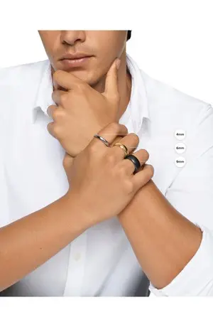 David Yurman Streamline Band Ring - Titanium/ Silver