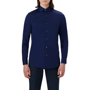 Bugatchi Ooohcotton® Solid Button-up Shirt Navy