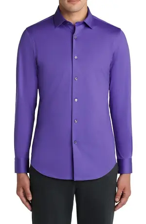 Bugatchi Ooohcotton® Solid Button-up Shirt Orchid