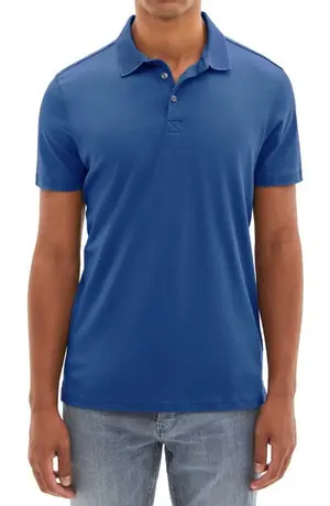 Robert Barakett Georgia Pima Cotton Polo Bijou Blue