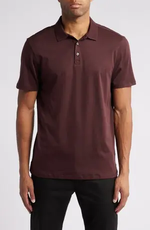 Robert Barakett Georgia Pima Cotton Polo Deep Bordeaux