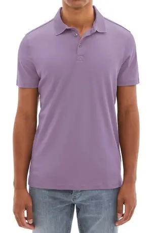 Robert Barakett Georgia Pima Cotton Polo Lavender Leaf