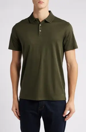 Robert Barakett Georgia Pima Cotton Polo Olive