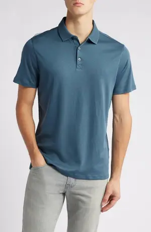 Robert Barakett Georgia Pima Cotton Polo Orion Blue