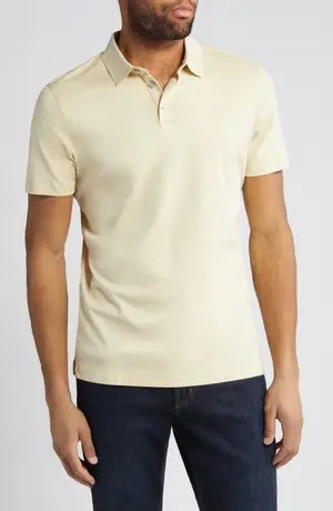 Robert Barakett Georgia Pima Cotton Polo Soft Yellow