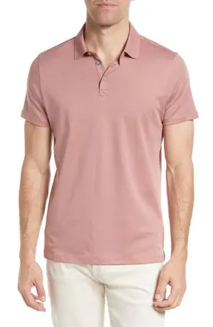 Robert Barakett Georgia Pima Cotton Polo Summer Coral