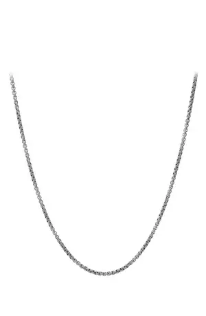 David Yurman David Yurman Box Chain Necklace Silver/ Grey