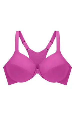 GLAMORISE Wonderwire® Front Close Smoothing Underwire Bra - Berry Fuchsia Red