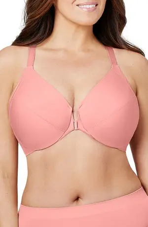 GLAMORISE Wonderwire® Front Close Smoothing Underwire Bra - Brandied Apricot