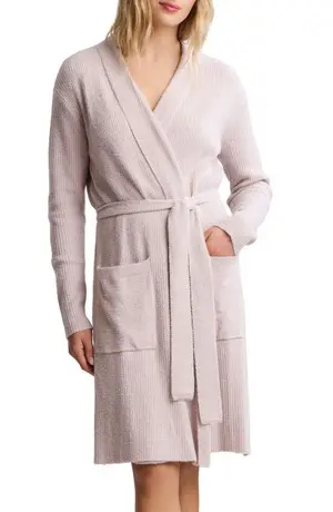 Barefoot Dreams Cozychic™ Lite® Ribbed Robe - Faded Rose-pearl