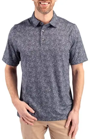 Cutter & Buck Pike Constellation Print Performance Polo - Black