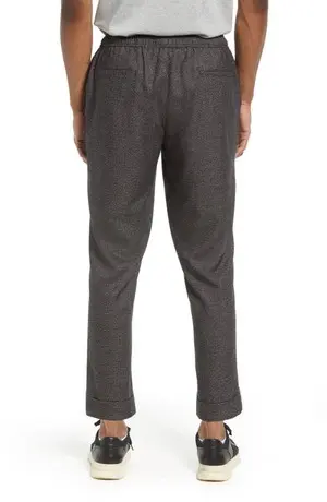 OPEN EDIT Plaid Stretch Trousers - Grey Mini Houndstooth
