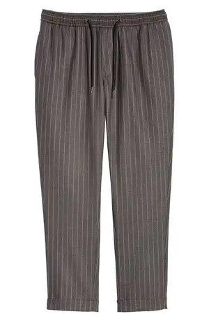 OPEN EDIT Plaid Stretch Trousers - Grey Mini Houndstooth