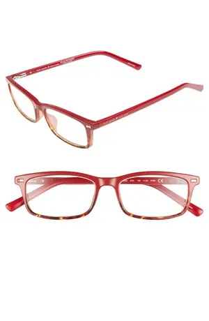 Kate Spade New York Kate Spade New York Jodie 50mm Rectangle Eyeglasses Red Havana