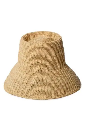 JANESSA LEONÉ Janessa Leoné Felix Crochet Raffia Bucket Hat