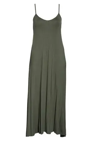 Loveappella A-line Maxi Dress - Olive