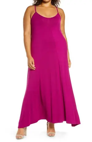Loveappella A-line Maxi Dress - Plum