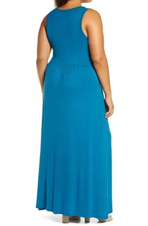 Loveappella Surplice Maxi Dress - Teal
