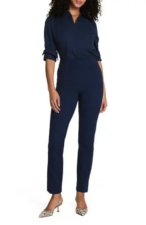 Spanx Perfect Fit Ponte Straight Leg Pants - Timeless Navy