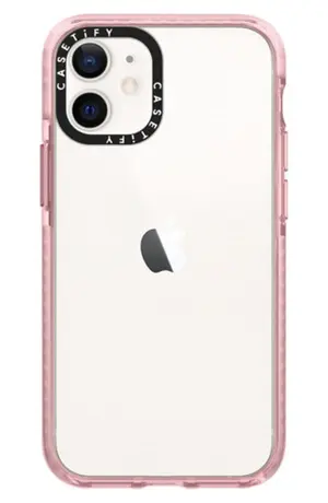 CASETIFY Clear Impact Iphone 12 Mini Case Clear Pink