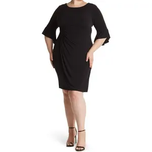 Connected Apparel Bell Sleeves Cocktail Dresses
