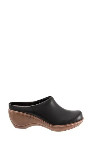 Softwalk Madison Clog - Black Leather