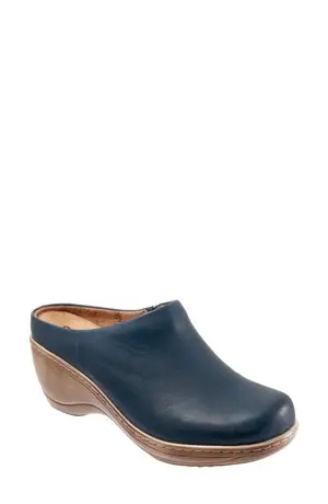 Softwalk Madison Clog - Navy Leather
