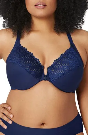 GLAMORISE Wonderwire® Front Close T-back Underwire Bra - Blue