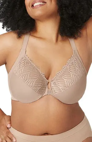 GLAMORISE Wonderwire® Front Close T-back Underwire Bra - Brown