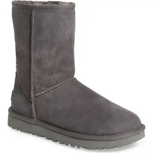 UGG Classic Ii Shearling Lined Short Boot - Grey Suede