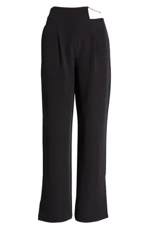 AMY LYNN Cutout High Waist Straight Leg Pants